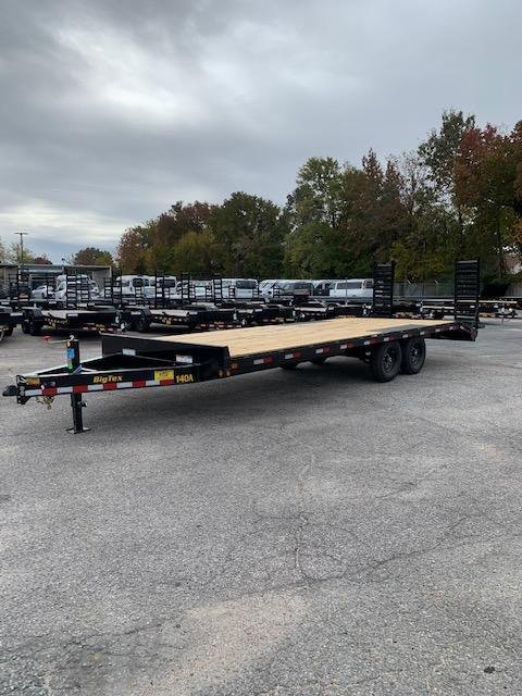 New 2024 Big Tex 21+3 14OA 14K Flat Bed Trailer w/ Fold Up Ramps ...