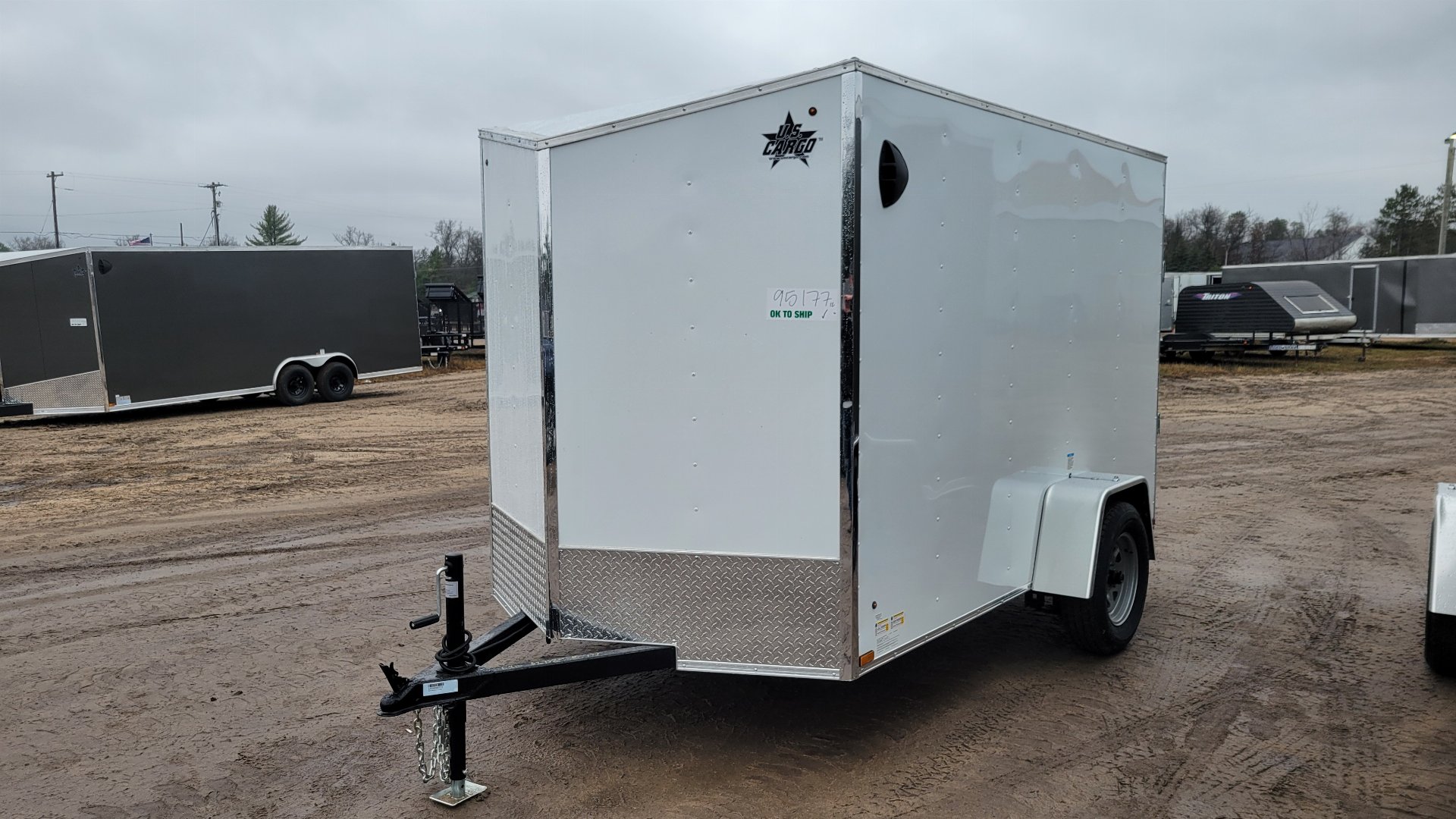 New 2025 US Cargo 6X10 WHITE Cargo / Enclosed Trailer | Grawn Michigan