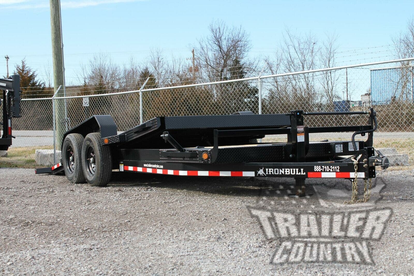 New Brand New 22' Bumper Pull Heavy Duty Flatbed Equipment Hauler Tilt ...