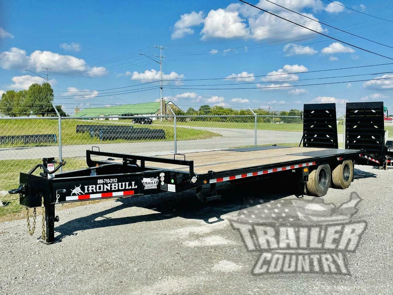 New New 8' x 25' 24K Heavy Eq. Hauler Trailer w/ Rampage Ramps & Pintle ...