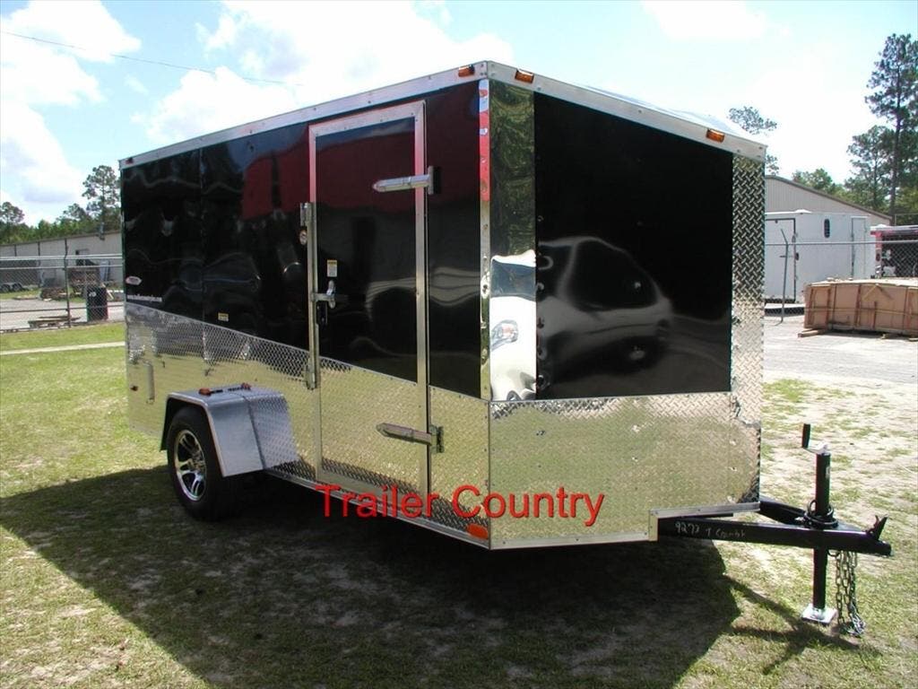 New NEW 6x12 Custom Enclosed Motorcycle Trailer with Slanted V-nose ...