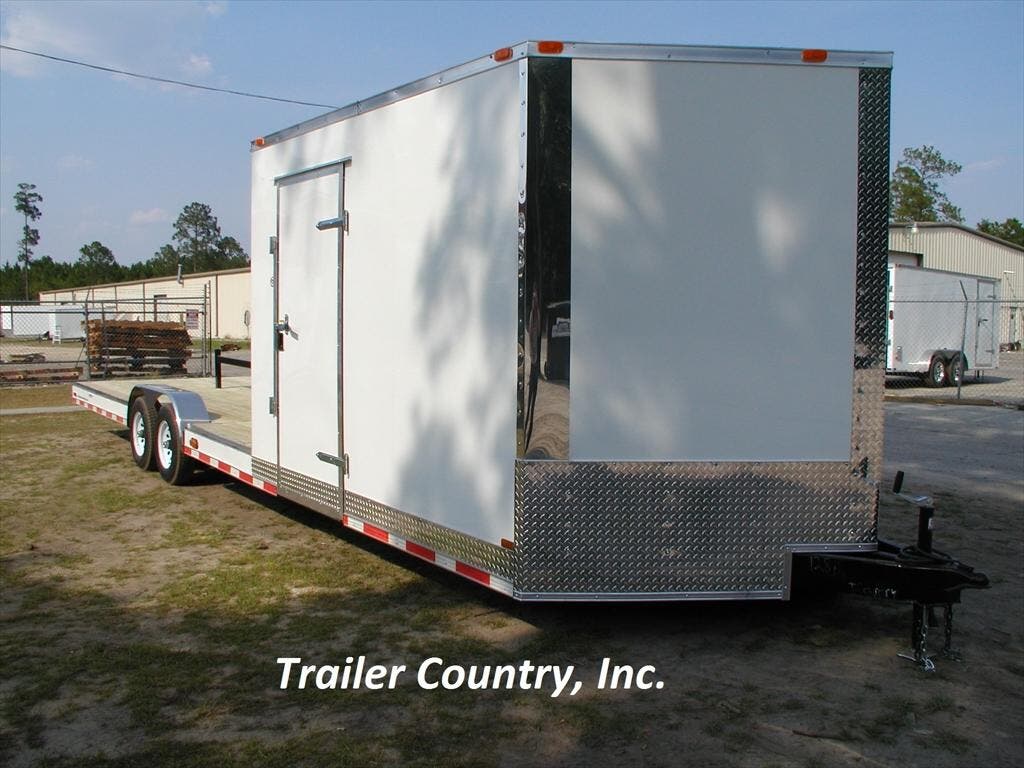 New NEW 8.5 x 30 Tandem Axle, Hybrid Enclosed Cargo + Open Deck Utility ...