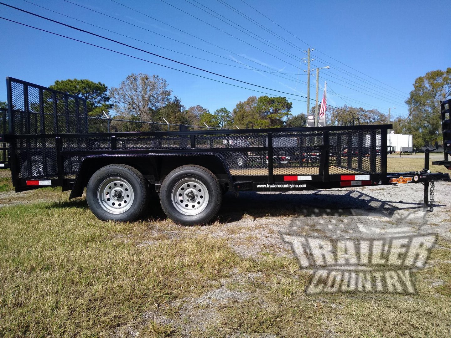 New Brand New 76" x 16" Utility Trailer with Fold Down Ramp Gate | Land ...