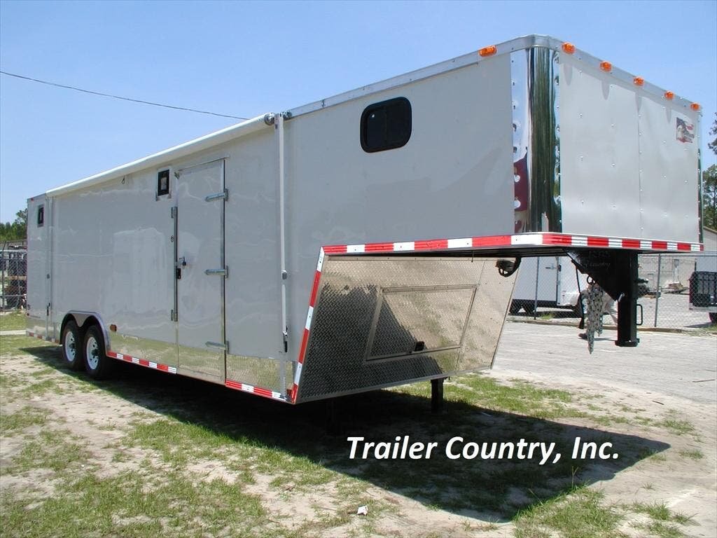 New Brand New 8.5x24 + 8' RISER Tandem Axle, Enclosed Gooseneck Cargo ...