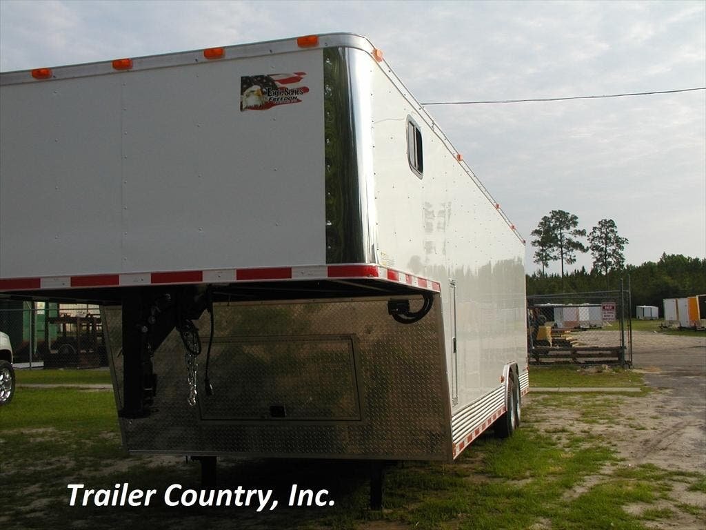 New Brand New 8.5x24 + 8' RISER Tandem Axle, Enclosed Gooseneck Cargo ...