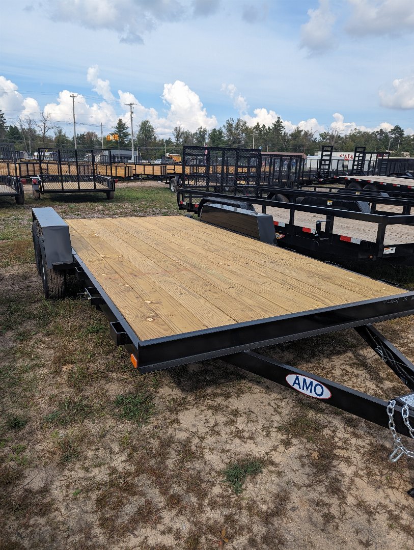 New 2025 AMO 82"X16' 7K W/ 2 BRAKE Landscape Trailer | Grayling Michigan