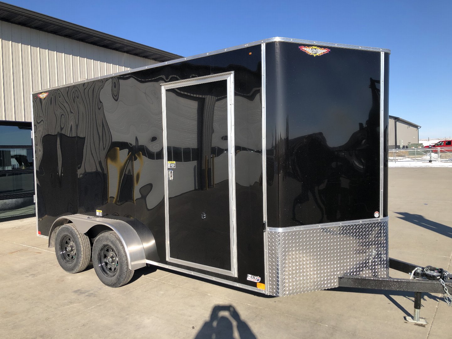New 2025 H&H Trailers 7'x14' 7k Flat Top V-Nose Enclosed Cargo Trailer ...