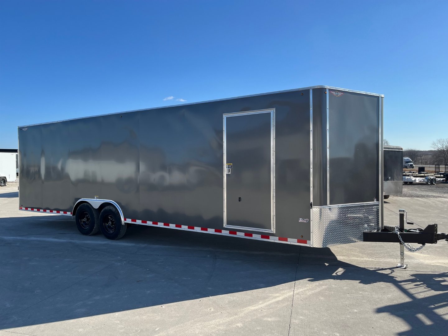 New 2025 H&H Trailers 8.5'x28' 14k Flat Top V-Nose Enclosed Car Hauler ...
