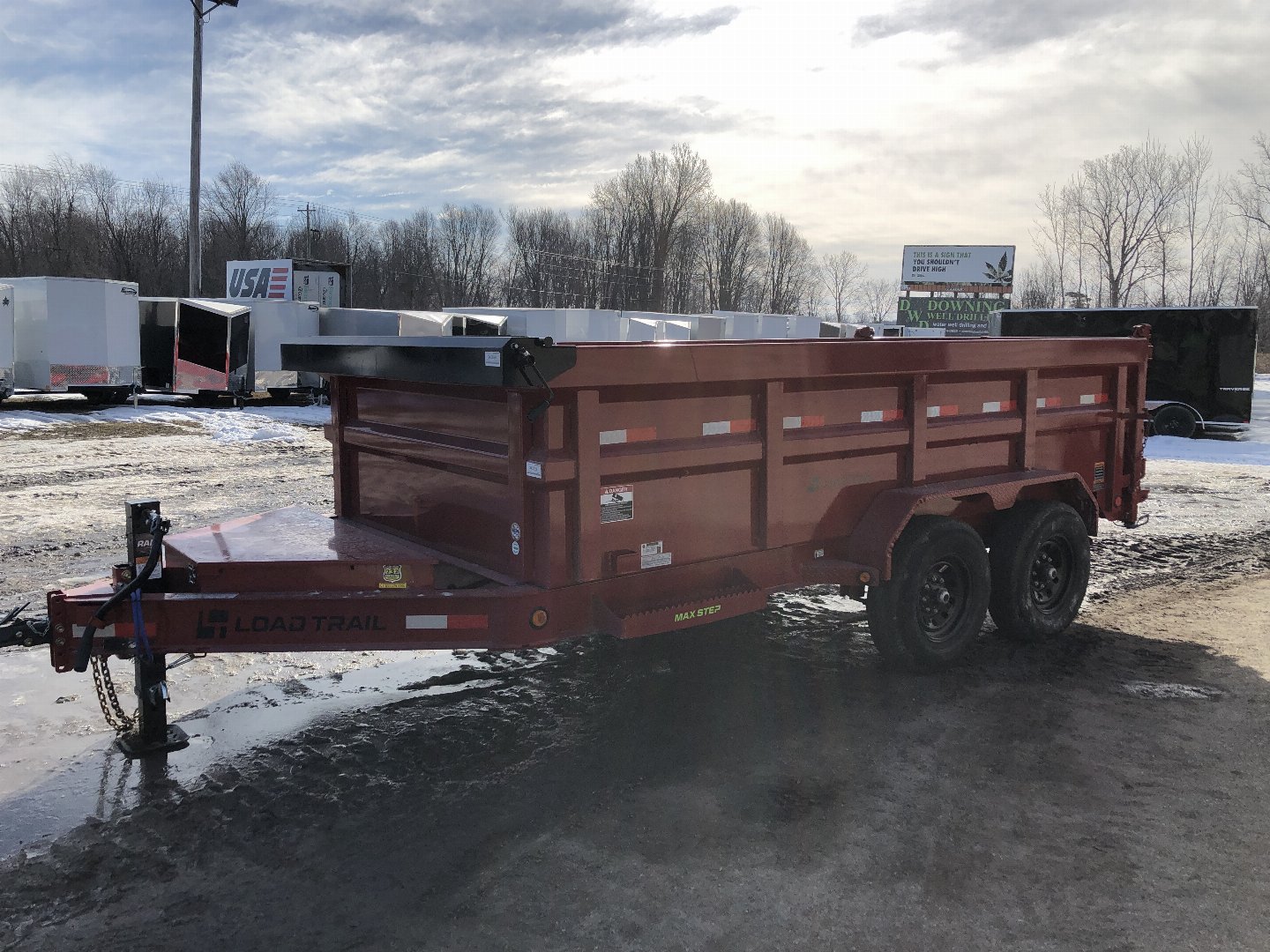 New 2025 Load Trail 7X14 W/ 3' SIDES Dump Trailer | Lake Odessa Michigan