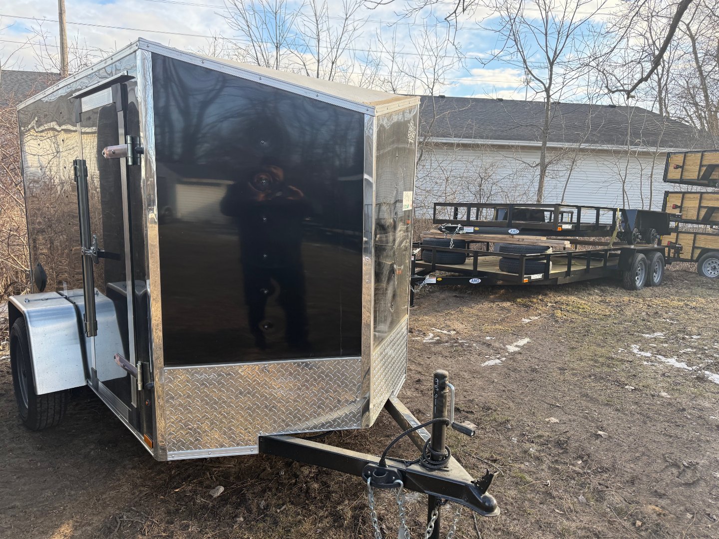 New 2025 US Cargo 5 x 8 Enclosed Trailer w/ Ramp and side Door (Single ...