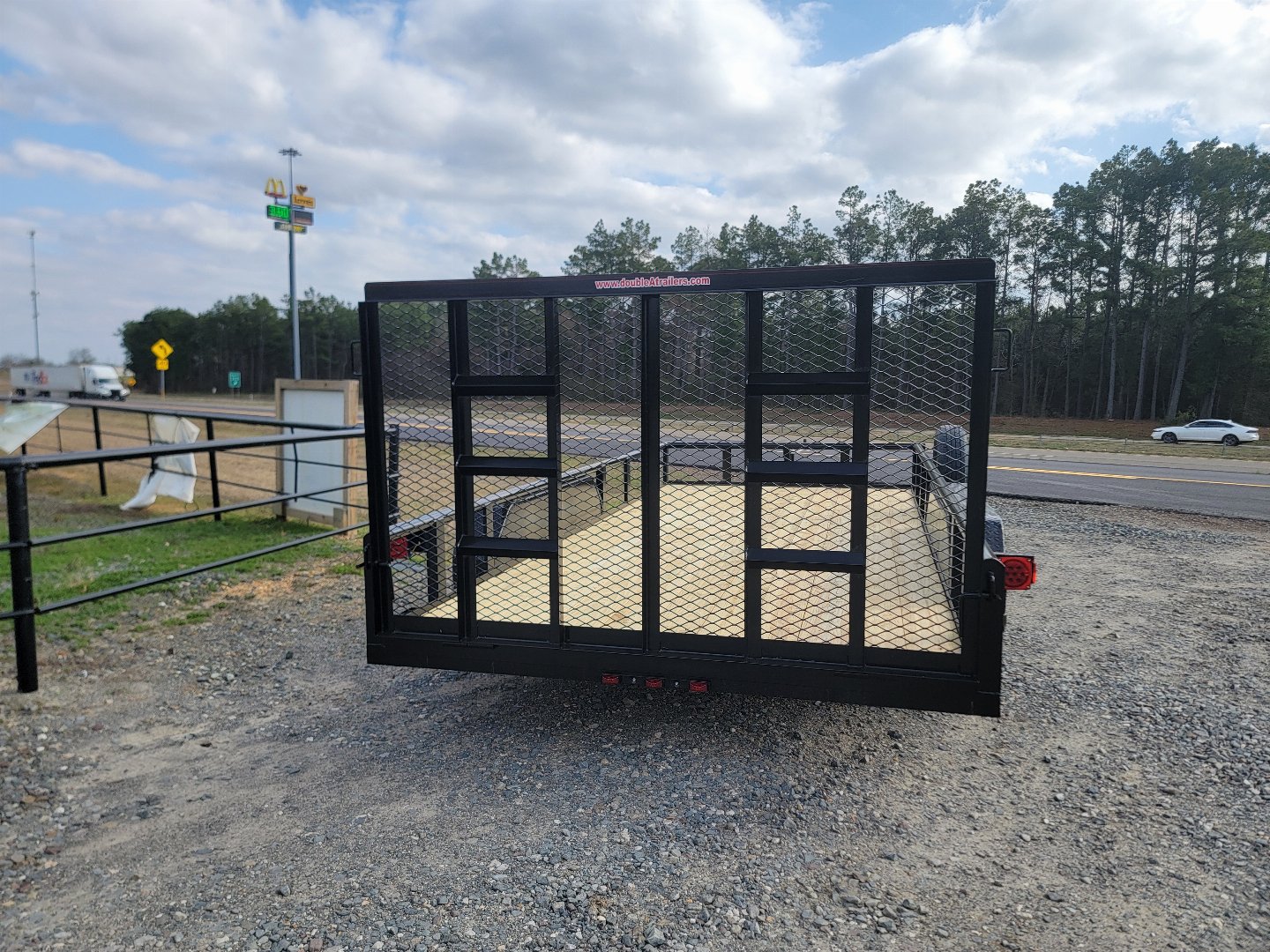 New 2025 DOUBLE A 16'x83" Tandem Axle Pipe Top w/ Tailgate Utility ...