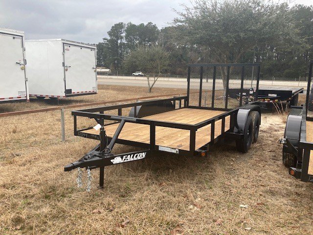 New 2025 Falcon Trailers 77"x16' TA No Brakes Utility Trailer | Pearl River Louisiana