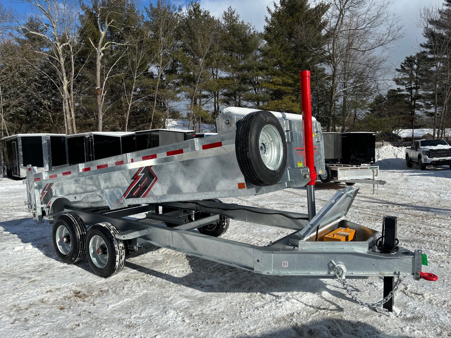 New 2025 Triumph 7x16 Dump Trailer- Galvanized/ 10" I beam/ Hydro Jack ...