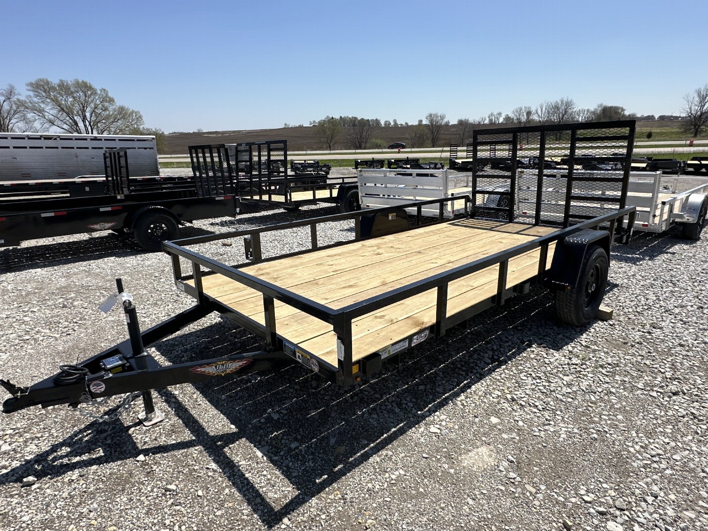 New 2025 H&H Trailers 82"x14' 5k Rail Side Utility Trailer | De Soto Iowa