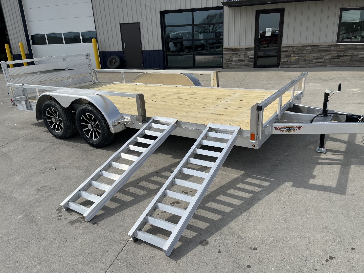 New 2025 Aluminum H&H Trailers 82"x16' 7k ATV Trailer | De Soto Iowa