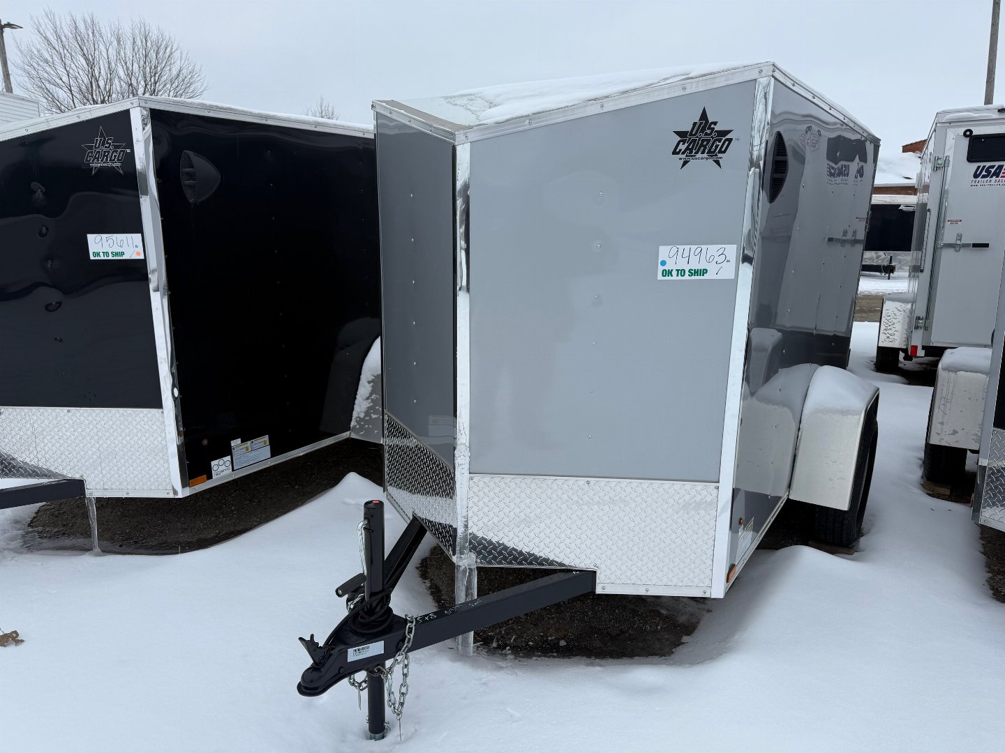 New 2025 US Cargo 5 x 8 Enclosed Trailer w/ Ramp Door (Single) Cargo ...