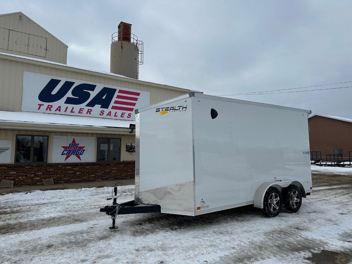 New 2025 Stealth Trailers Titan 7x14 V-Nose Ramp Door 7' Int Height w ...