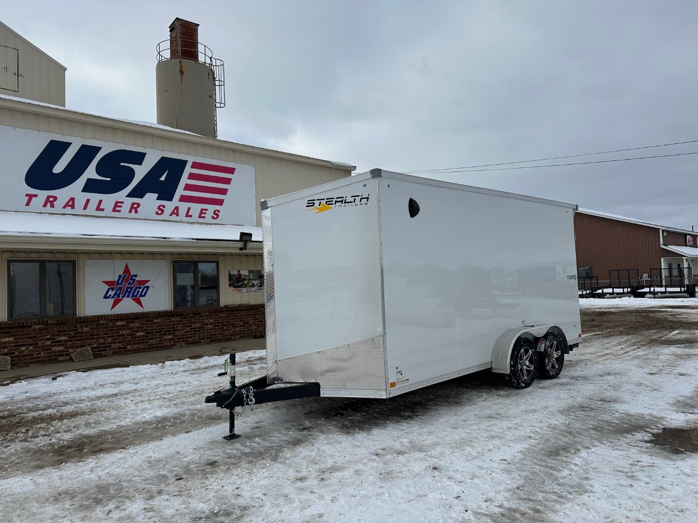 New 2025 Stealth Trailers Titan 7x16 V-Nose Ramp Door 7' Int Height w ...