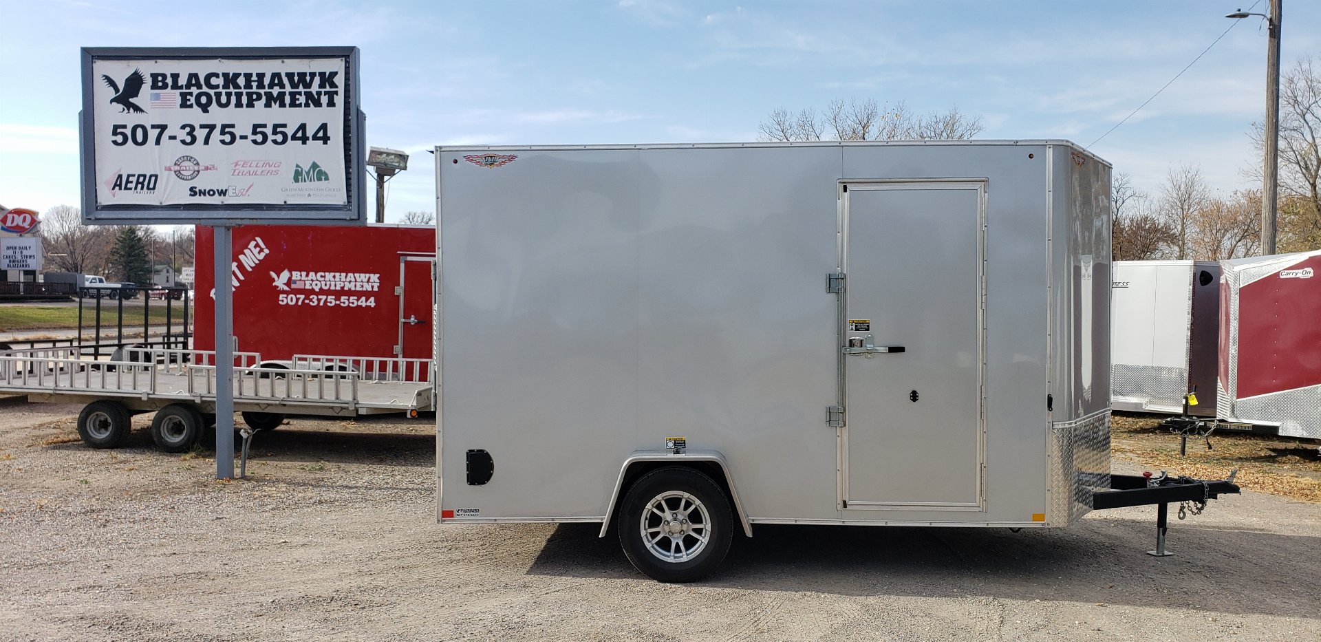 Used 2019 H&H Trailers 7x12 (84x12) Enclosed Trailer Cargo / Enclosed ...