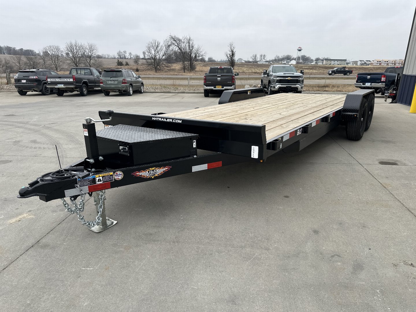 New 2025 H&H Trailers 82"x18'+2' 10k Car Hauler Trailer | De Soto Iowa