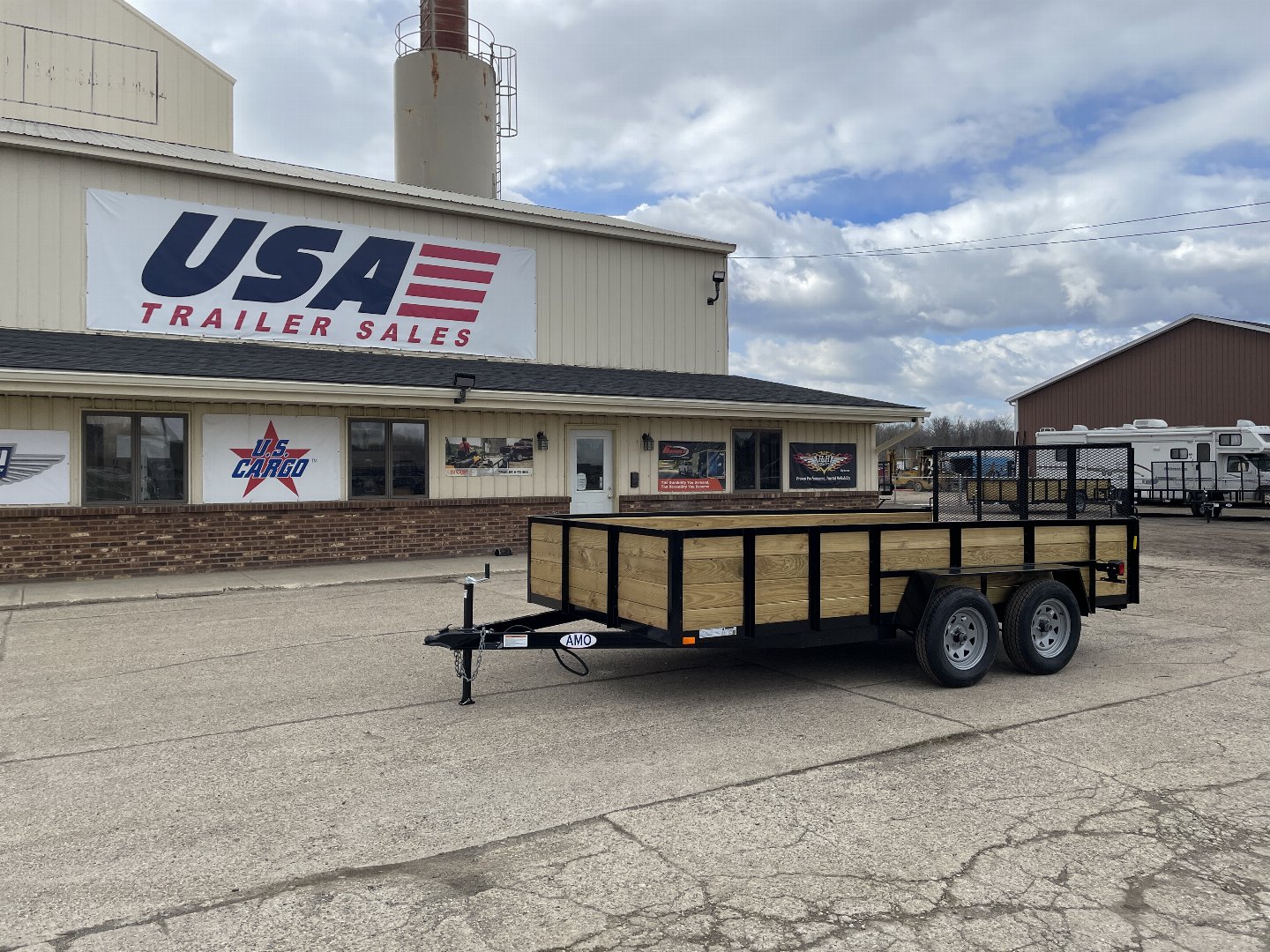 New 2025 AMO 82X16 Tandem Axle Woodside 2-Brake Landscape Trailer ...