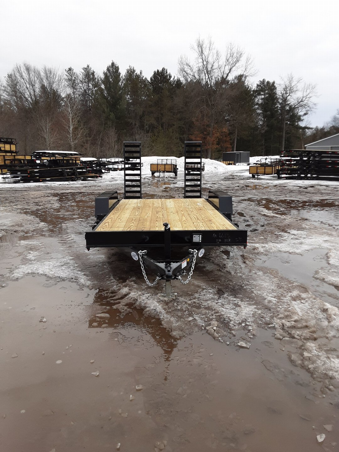 New 2025 AMO 82"x16' h/d ramps 10k Equipment Trailer | Grawn Michigan
