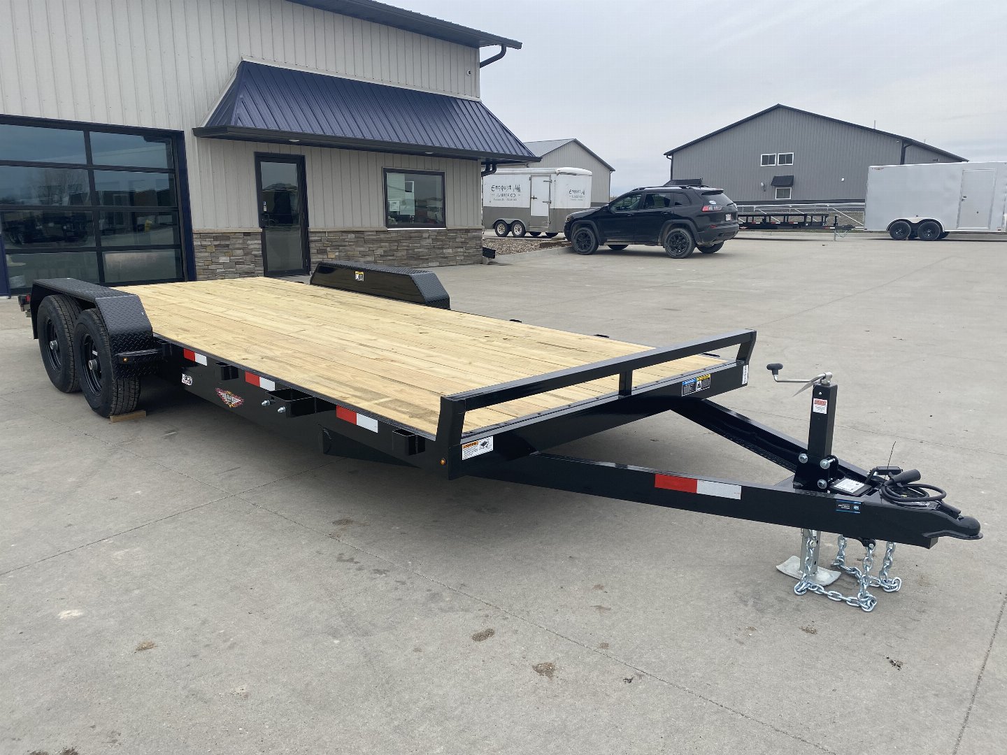 New 2025 H&H Trailers 82"x18'+2' 10k Car Hauler Trailer | De Soto Iowa