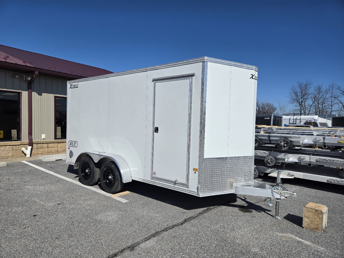 New 7 X 14 XPRESS Aluminum XLT Pro Cargo Trailer, 7k GVWR ***White w ...