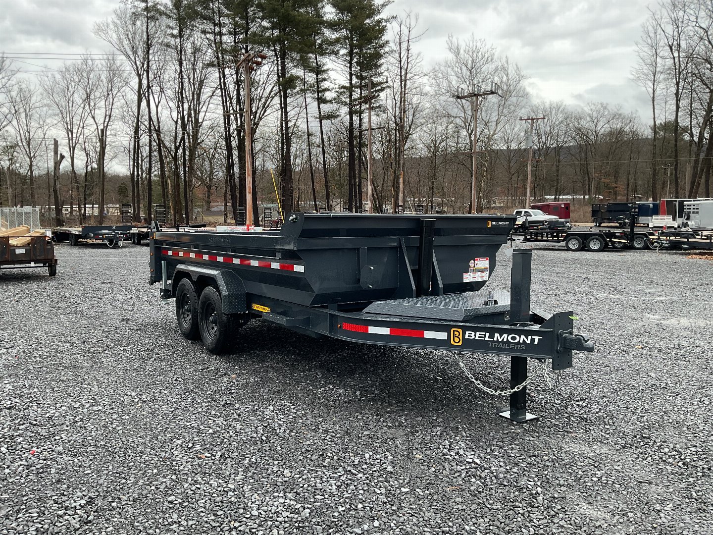 New 2025 Belmont DLX8214-14K Dump Trailer 82"X14' 14K Hyd. Jack & 3 Way ...