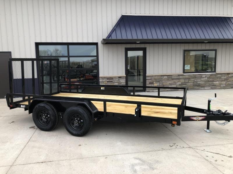 New 2025 H&H Trailers 82"x14' 5k Rail Side Utility Trailer | De Soto Iowa