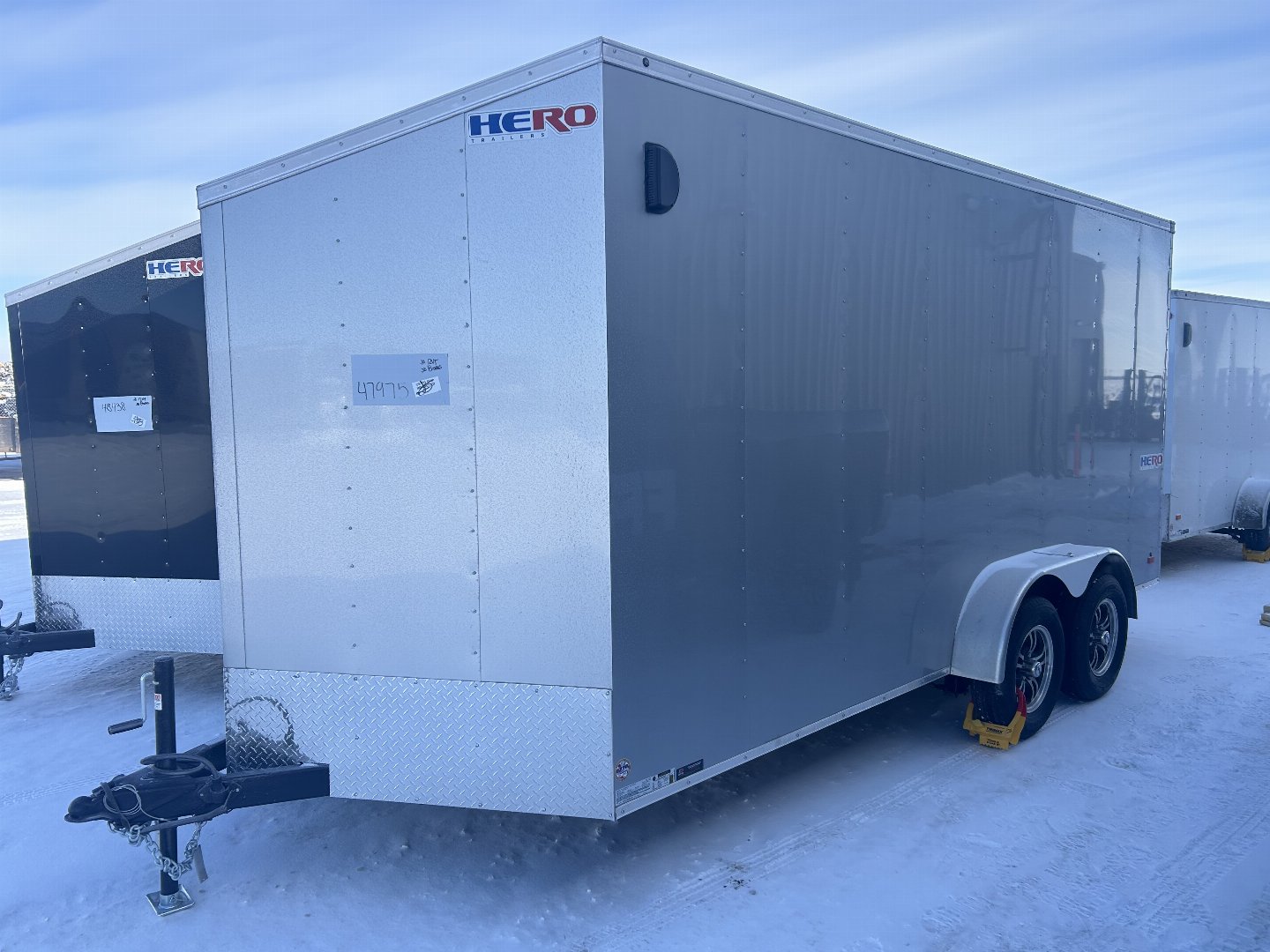 New Bravo Hero 7' x 16' + V nose Enclosed Cargo Trailer - Ramp Door ...