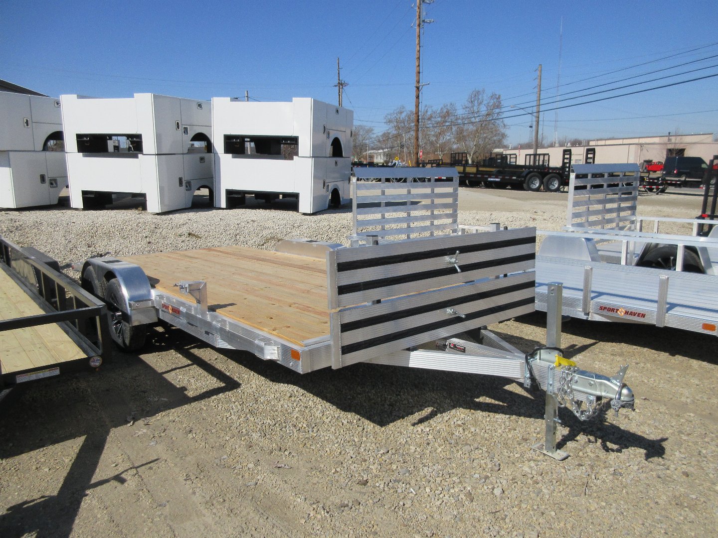 New Sport Haven 18' CAR HAULER ALUMINUM AOC WOOD DECK Car Hauler ...
