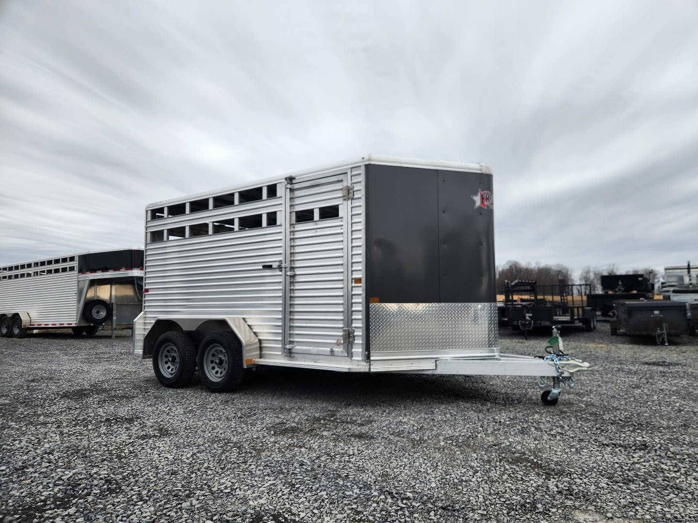 New 2025 Frontier Trailers LIVESTOCK14-7 Stock / Stock Combo Trailer ...