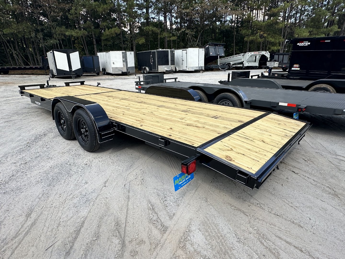 New 2025 82X24 WOOD FLOOR CAR HAULER 7K WITH WINCH PLATE & BATTERY BOX ...
