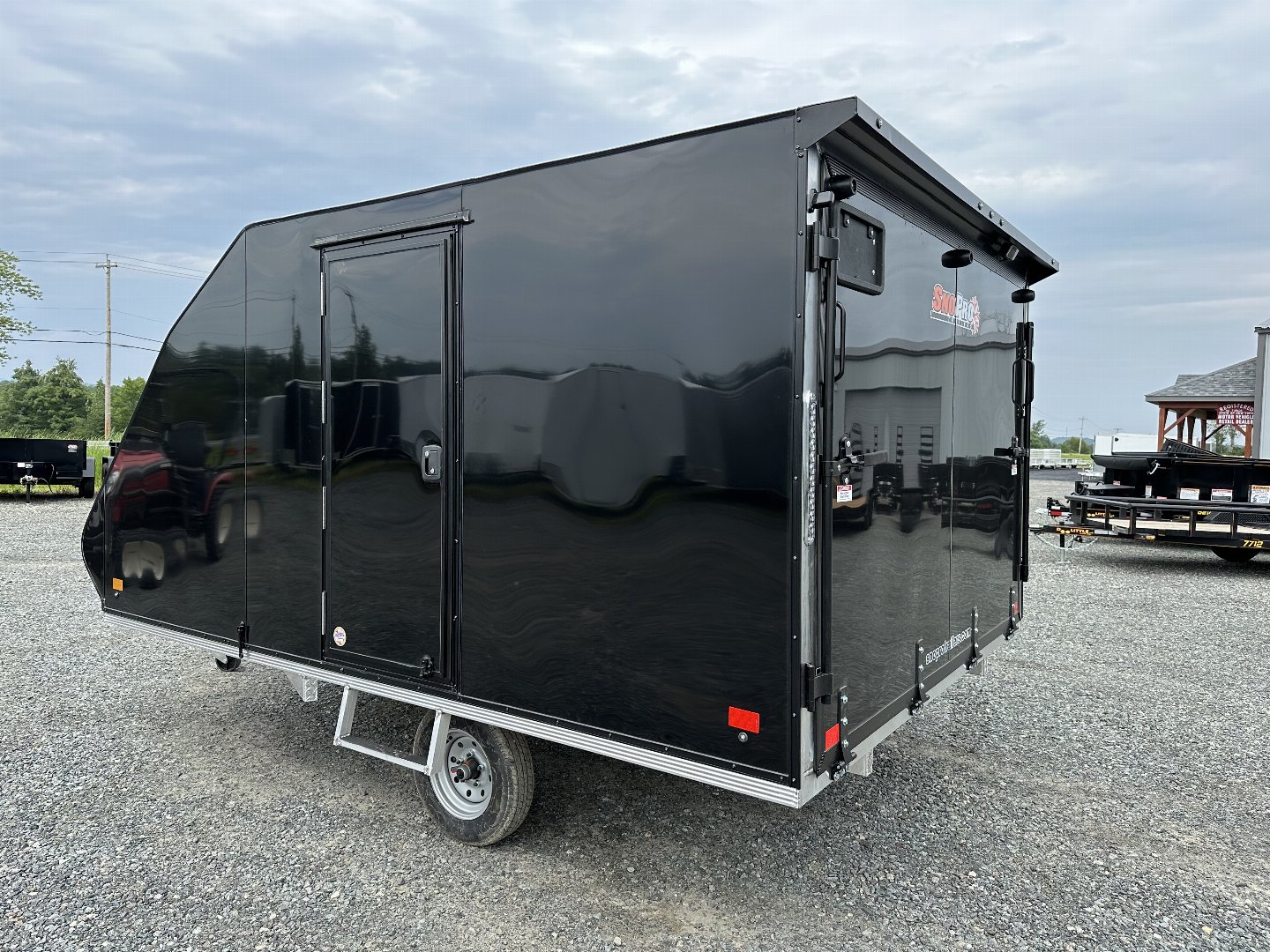 New 2024 ALCOM 101" X 12' HYBRID Snowmobile Trailer | Hudson Falls New York