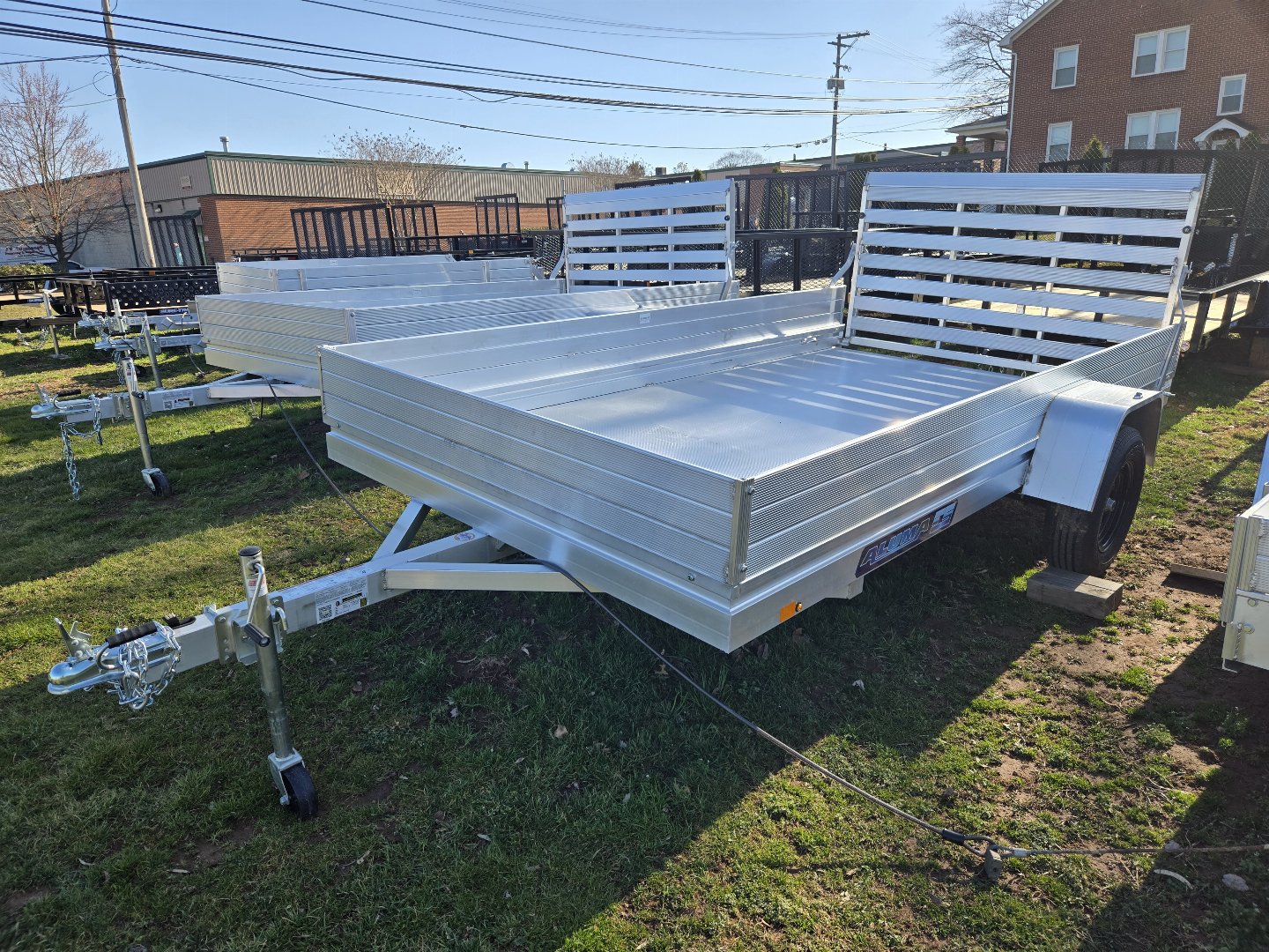 New 6.5 x 12 Aluma 7812ESA Aluminum Utility Trailer, 3K GVWR **w/Tongue ...