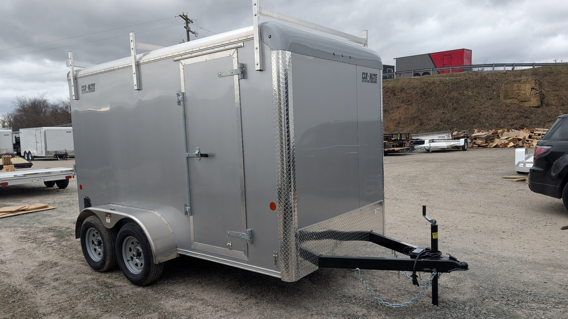 New 2025 Car Mate 6x12 Tandem Contractor Cargo Trailer w/ Ramp Door ...