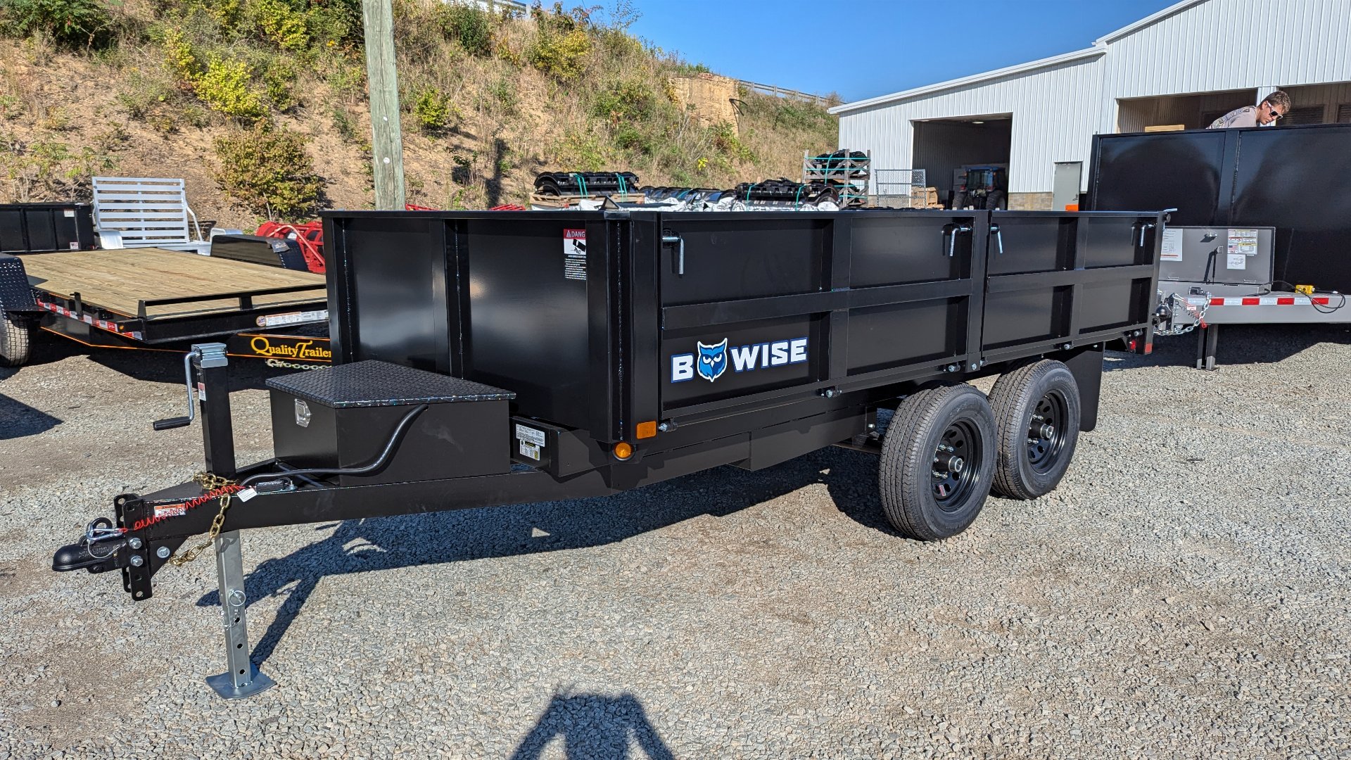 New 2025 BWise 7x12 Deckover Dump Trailer w/ Drop Sides!!! | Mount Pleasant Pennsylvania