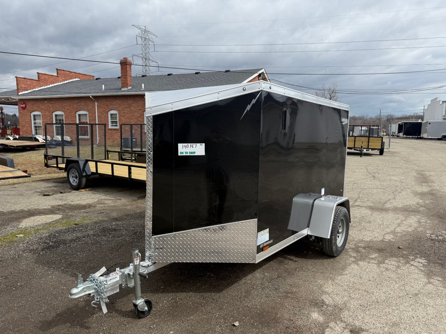 New 2025 Lighting 5 x 8 Enclosed Trailer w/ Ramp (Single) Cargo ...