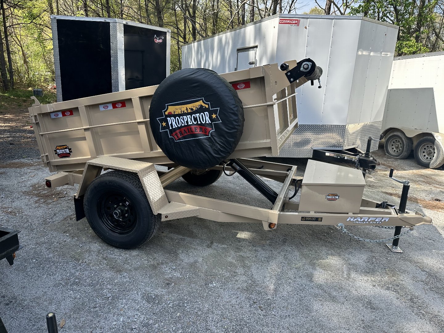 New 2025 PROSPECTOR 5X8 6K SINGLE AXLE DUMP TRAILER WITH 2' WALLS AND ...