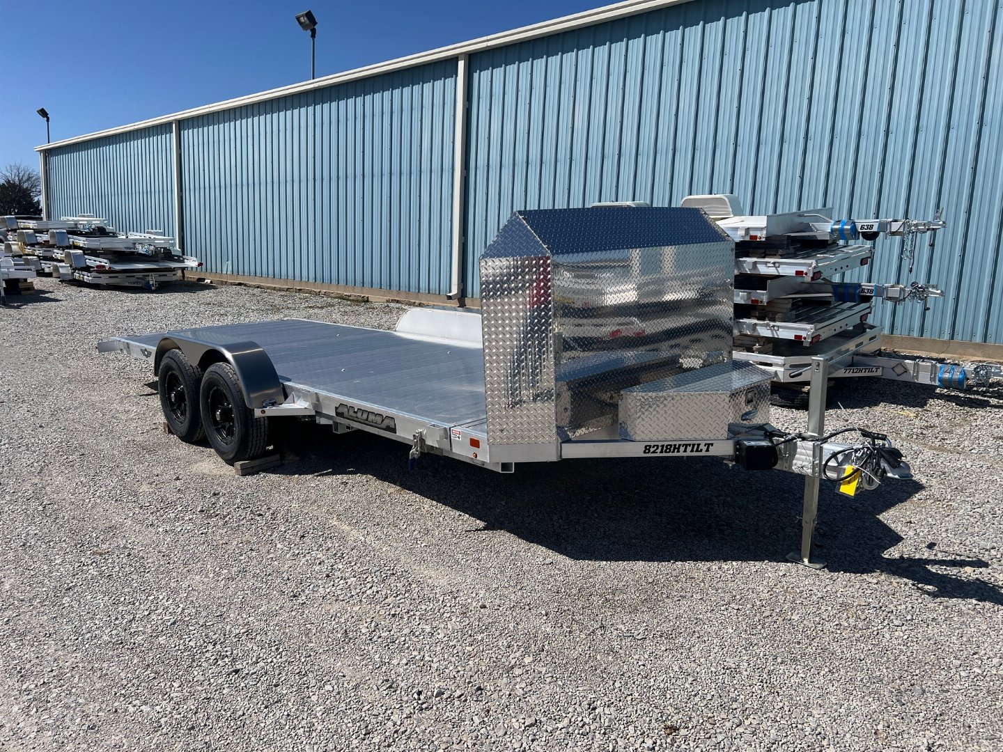 New 2026 Aluma 8218TILT-TA-EL-RTD Car / Racing Trailer | Sutton Nebraska