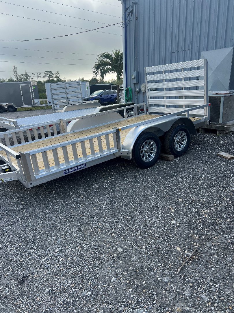 New 2025 Sure-Trac 7X14 TANDEM AXLE 7000 LB GVWR ALUMINUM WITH WOOD ...