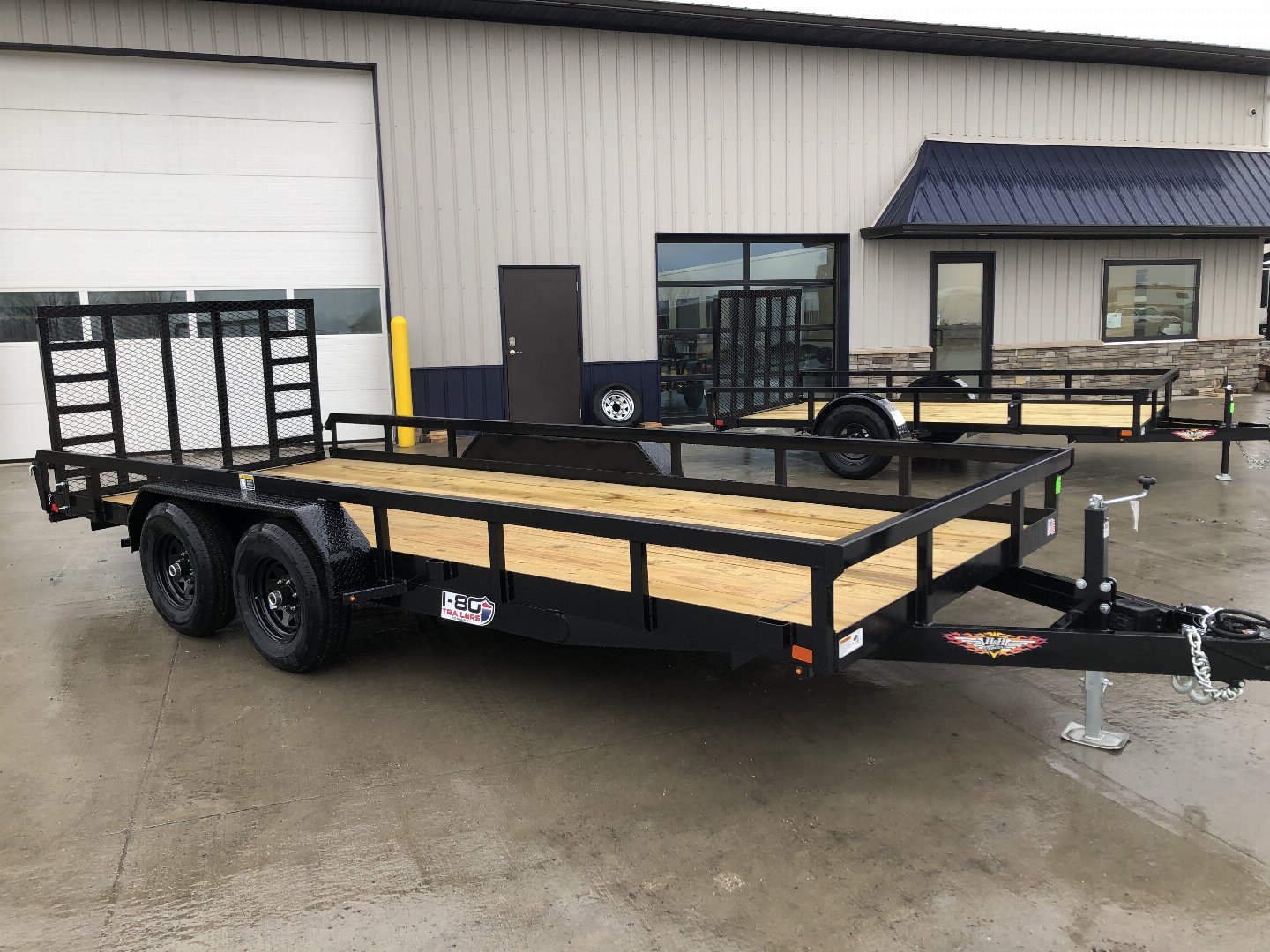 New 2025 H&H 82"x18' 7k Rail Side Utility Trailer | De Soto Iowa