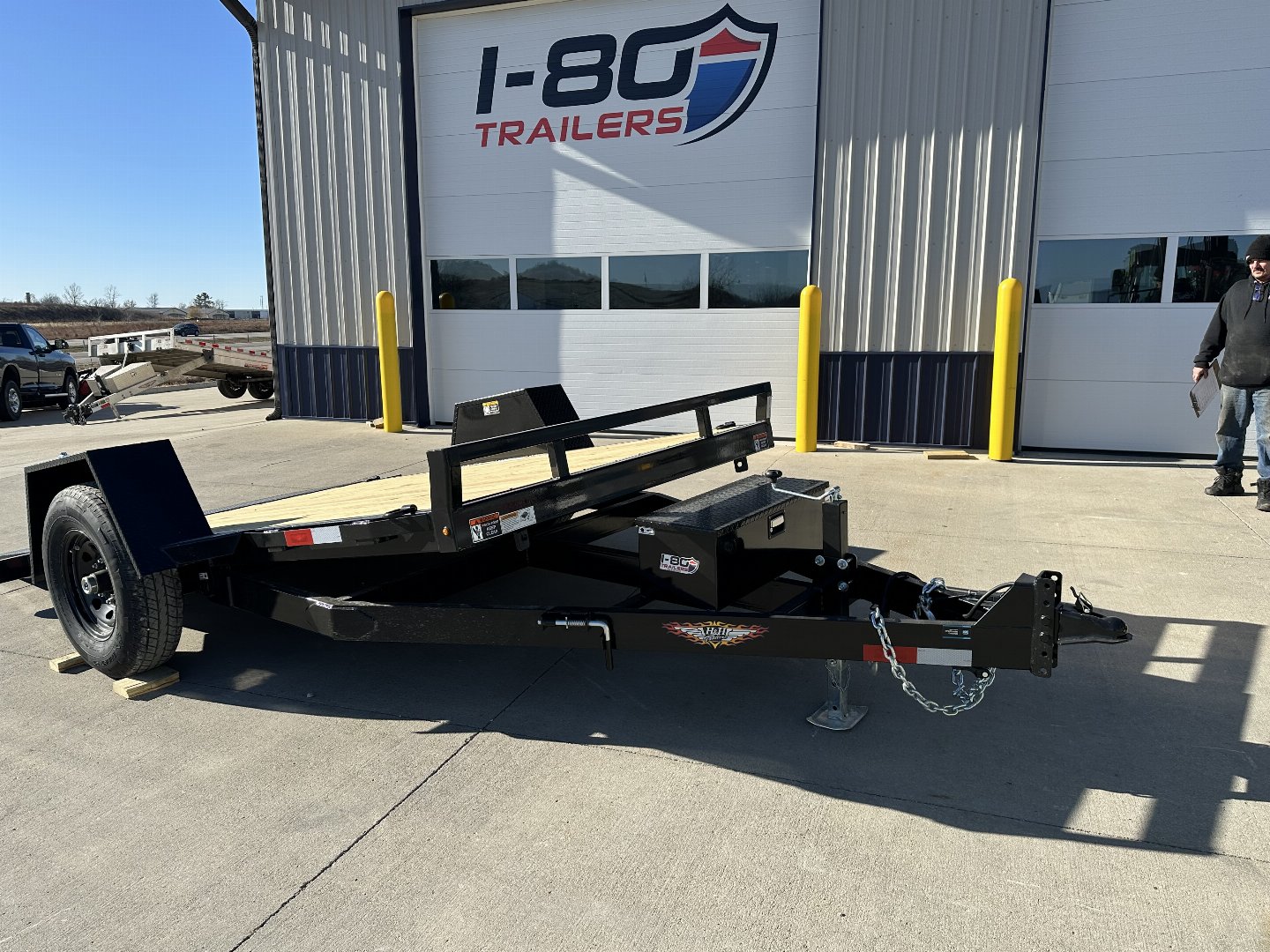 New 2025 H&H Trailers 78"x12' 7.8k Single Axle Gravity Tilt Equipment Trailer | De Soto Iowa