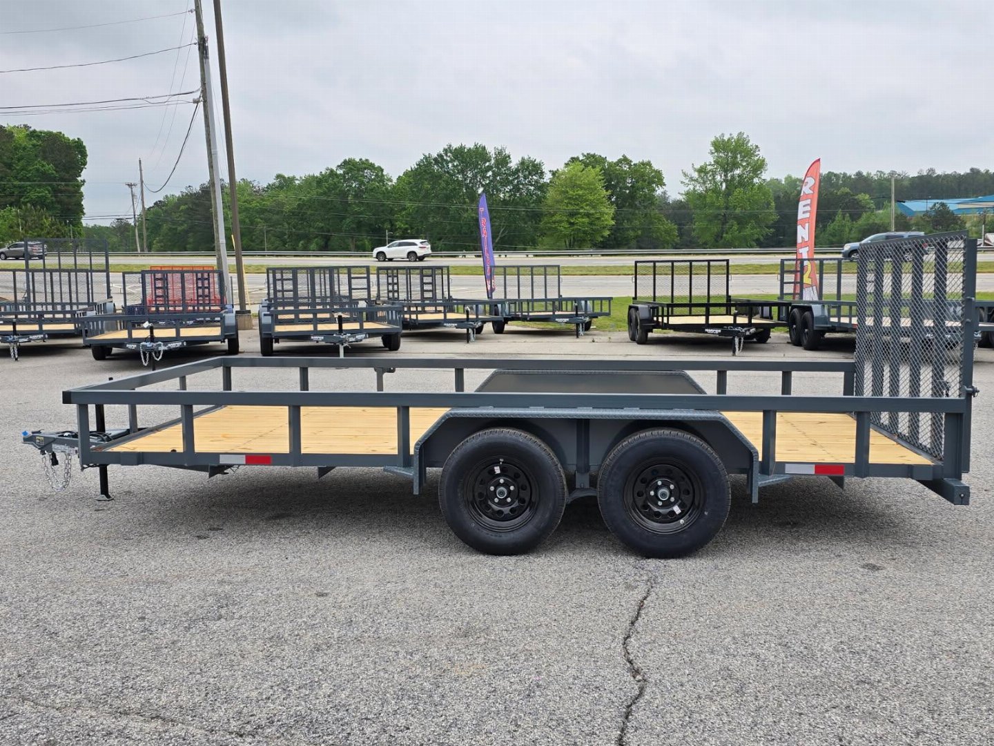 New 2025 GPS 7K 7X16 TANDEM AXLE UTILITY TRAILER WITH SET BACK JACK ...