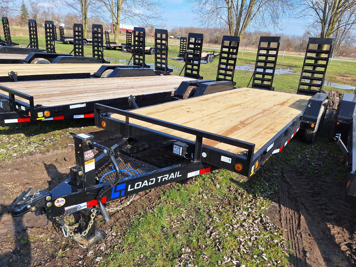 New 2025 Load Trail 83x20 Equipment Trailer W/24" HD Ramps and Tool Tray | New Boston Michigan