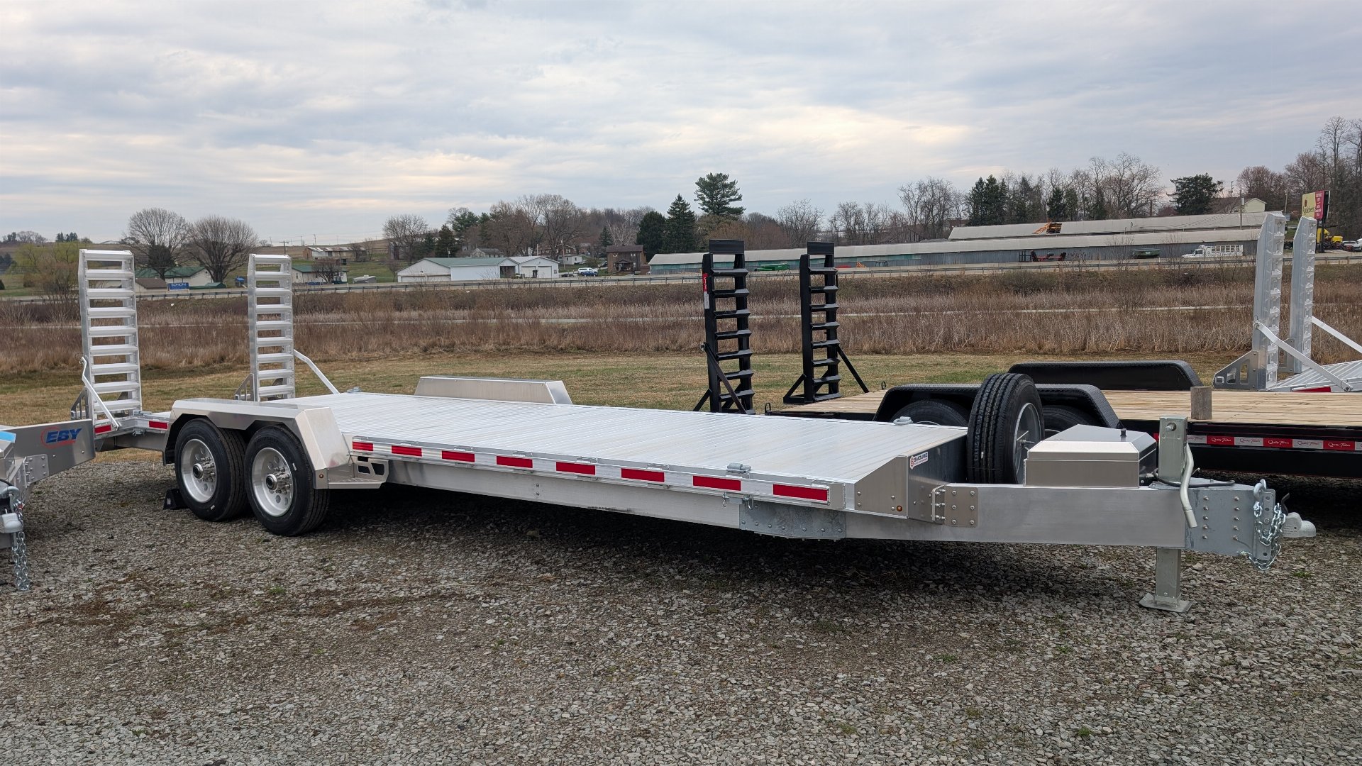 New 2025 EBY 24'6" ALL ALUMINUM Lo Pro Equipment Hauler w/ 6' Standup ...