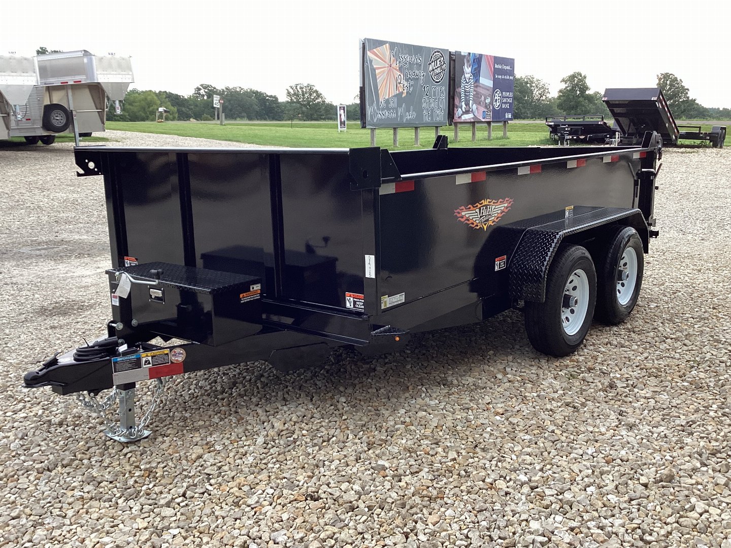 New 2023 H&H 76X12 Utility Dump Trailer, 10K | Hermann Missouri