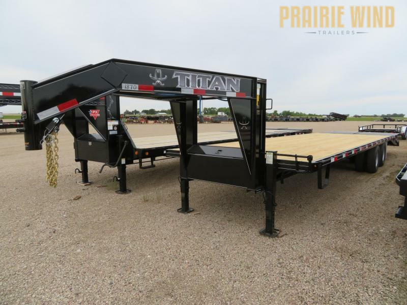 New New Titan 28 Tandem Dual GN Trailer w/ Wide Glide Tail | Humboldt ...