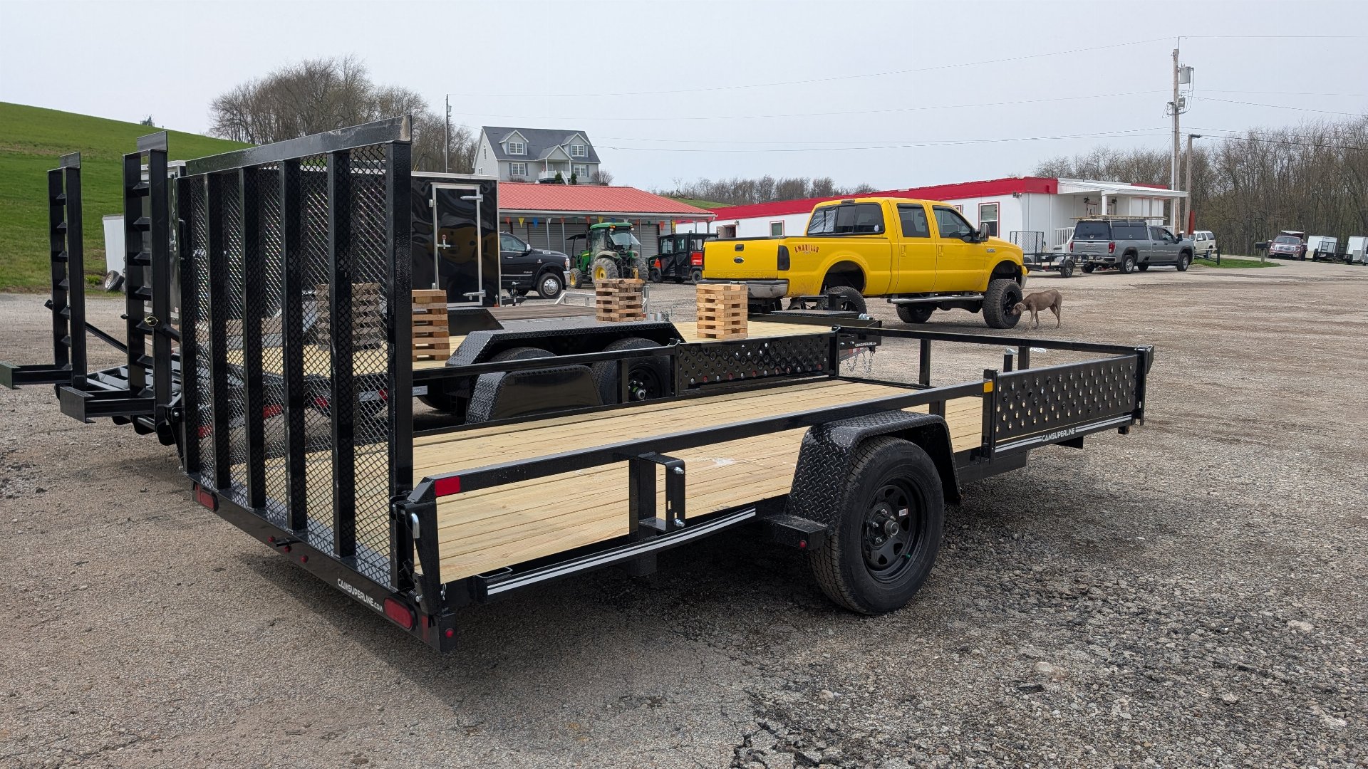 New 2025 CAM SUPERLINE 7x14 Tubular Top Rail Utility Trailer w/ ATV ...